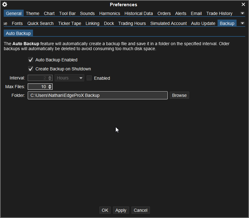 Saving A Workspace in EdgeProX